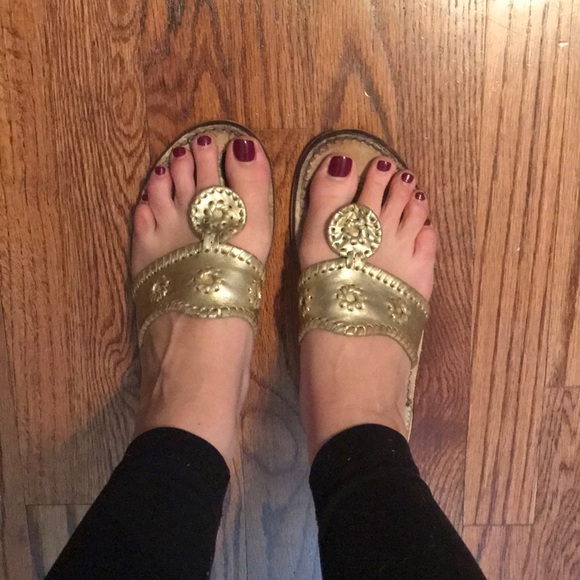 Jack Rogers | Shoes | Jack Rogers Gold Sandals Size 9 | Poshmark